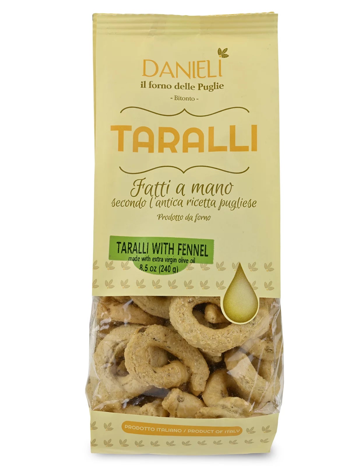 Taralli al Finocchio - With Fennel Produced by: Danieli in Puglia, Ita – Nicola's Marketplace