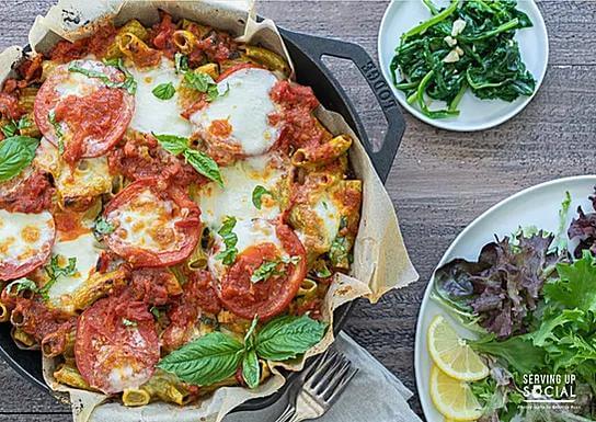 Summer Vegetable Pasta Bake with Tomato Cream Sauce – Nicola's Marketplace